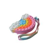 China Satchel Zipper Purse Silicone Bubble Toys Floating Rainbow Clouds for sale