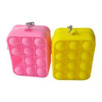 China Pop Silicone Small Coin Purses Customized Trending Products Square Bubble for sale