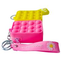 China Pop Silicone Small Coin Purses Customized Trending Products Square Bubble for sale