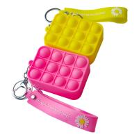 China Pop Silicone Small Coin Purses Customized Trending Products Square Bubble for sale