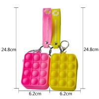China Pop Silicone Small Coin Purses Customized Trending Products Square Bubble for sale