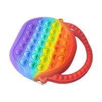 China Push Bubble Girls Pop Shoulder Bag , Relieve Stress Pop Fidget Purse for sale