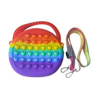 China Push Bubble Girls Pop Shoulder Bag , Relieve Stress Pop Fidget Purse for sale
