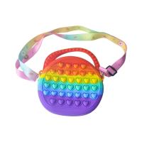 China Push Bubble Girls Pop Shoulder Bag , Relieve Stress Pop Fidget Purse for sale
