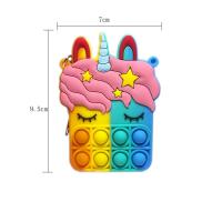 China Baby Silicone Products Toy Girls Girls Bag MHC Hot Sellers Unicorn Stress Relief Silicone Bag Popular Fingertip Wallet for sale