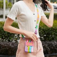 China Baby Silicone Products Toy Girls Girls Bag MHC Hot Sellers Unicorn Stress Relief Silicone Bag Popular Fingertip Wallet for sale
