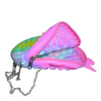 China DIY Fashion Cartoon Mini Kids Fidget Cute Chain Silicone Purse Bag For Little Girl for sale