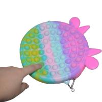 China DIY Fashion Cartoon Mini Kids Fidget Cute Chain Silicone Purse Bag For Little Girl for sale