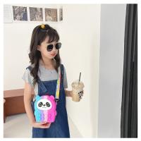 China Silicone Shoulder Fidget Pop Purse Cute Cartoon Panda For Kids for sale