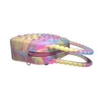 China Rainbow Silicone Shoulder Bag , Kids Sensory Toys Baby Silicone Products for sale