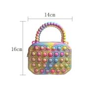 China Rainbow Silicone Shoulder Bag , Kids Sensory Toys Baby Silicone Products for sale