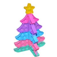 China 3D Large Tie Dye Christmas Tree Fidget Toy Cute Anxiety Popper Game Gift For Kid for sale