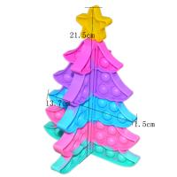 China 3D Large Tie Dye Christmas Tree Fidget Toy Cute Anxiety Popper Game Gift For Kid for sale