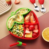 China MHC Fruit Design Silicone Baby Feeding Set BPA Free Strawberry Feeding Bowl for sale