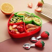 China MHC Fruit Design Silicone Baby Feeding Set BPA Free Strawberry Feeding Bowl for sale