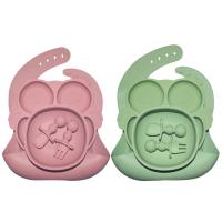 China MHC Baby Silicone Feeding Plates 6 Pcs Sets Nontoxic Baby Tableware Food Tray Dishes for sale