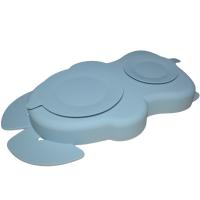 China 6 Pcs Sets Silicone Baby Feeding Plates Nontoxic Dishes With Cup Bib Plate Bowl Fork Spoon for sale