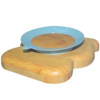 China BPA Free Silicone Baby Feeding Set Divided Suction Bamboo Silicon Baby Plate MHC for sale