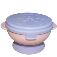 China Small Silicone Suction Bowl Plate Cup Baby Silicone Divided Plate Spoon With Lid Set for sale
