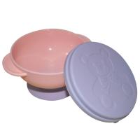 China Small Silicone Suction Bowl Plate Cup Baby Silicone Divided Plate Spoon With Lid Set for sale