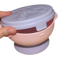China Small Silicone Suction Bowl Plate Cup Baby Silicone Divided Plate Spoon With Lid Set for sale