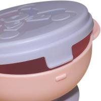 China Small Silicone Suction Bowl Plate Cup Baby Silicone Divided Plate Spoon With Lid Set for sale