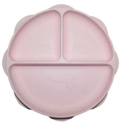 China MHC Tableware Silicon Baby Plate Eco Friendly BPA Free Divided Suction Plate for sale