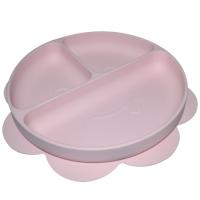 China MHC Tableware Silicon Baby Plate Eco Friendly BPA Free Divided Suction Plate for sale