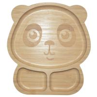 China Eco Friendly Tableware Bamboo Silicone Baby Plate Divided Suction Plate BPA Free for sale