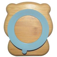 China Eco Friendly Tableware Bamboo Silicone Baby Plate Divided Suction Plate BPA Free for sale