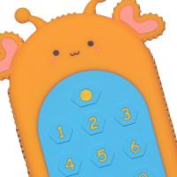 China MHC Silicone Remote Teether Baby Silicone Teether Toy TV Remote Control Design for sale