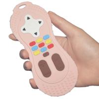 China Custom Color Silicone Teether Toy Remote Control Shape Silicone Chew Toy for sale