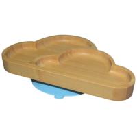 China MHC Silicone Baby Feeding Set Bamboo Plate Bpa Free Divided Suction Dining Kids for sale