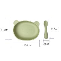 China Suction Bowl Silicone Feeding Set Divided Suction Plate Cup Toddler Utensils Spoon for sale
