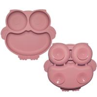 China 6 Pcs Silicone Baby Feeding Plates With Cup Bib Bowl Fork Spoon Nontoxic Food Tray Dishes for sale