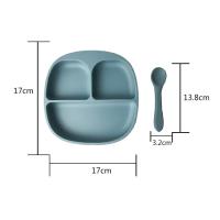 China Customized  Silicone Baby Plate With Suction Feeding Nonslip Toddlers For Children for sale