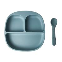 China Customized  Silicone Baby Plate With Suction Feeding Nonslip Toddlers For Children for sale