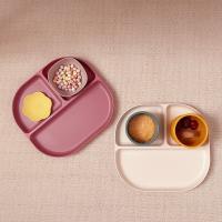 China Customized  Silicone Baby Plate With Suction Feeding Nonslip Toddlers For Children for sale