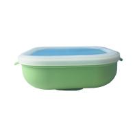 China Waterproof Baby Silicone Feeding Bowl Nonslip Tableware Newborn Training With Spoon for sale