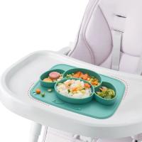 China Suction Cup Children Tableware Plates Dish Baby Silicone Crockery Toddlers Dishware Antiskid for sale