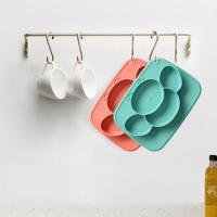 China Suction Cup Children Tableware Plates Dish Baby Silicone Crockery Toddlers Dishware Antiskid for sale