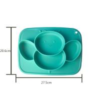 China Suction Cup Children Tableware Plates Dish Baby Silicone Crockery Toddlers Dishware Antiskid for sale