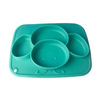 China Suction Cup Children Tableware Plates Dish Baby Silicone Crockery Toddlers Dishware Antiskid for sale