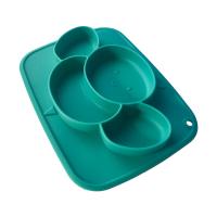 China Suction Cup Children Tableware Plates Dish Baby Silicone Crockery Toddlers Dishware Antiskid for sale
