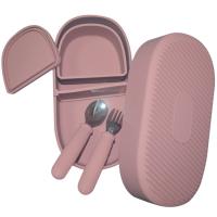 China School Silicone Lunch Box Baby Silicone Feeding Set Customized Logo for sale