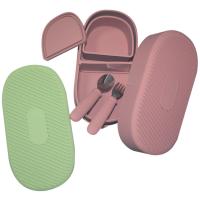 China School Silicone Lunch Box Baby Silicone Feeding Set Customized Logo for sale
