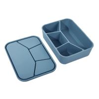China Kids Non Toxic Silicone Baby Feeding Set BPA Free Silicone Bento Box for sale