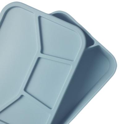 China Kids Non Toxic Silicone Baby Feeding Set BPA Free Silicone Bento Box for sale