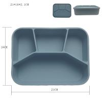 China Kids Non Toxic Silicone Baby Feeding Set BPA Free Silicone Bento Box for sale