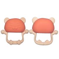 China MHC soft silicone teether Rattles Cat BPA Free Silicone Baby Teether for sale